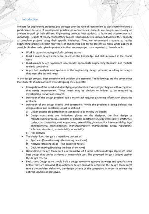 Solved Projects for engineering students give an edge over | Chegg.com