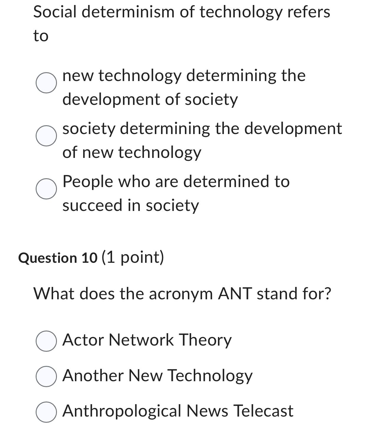 Solved Social determinism of technology refers tonew | Chegg.com