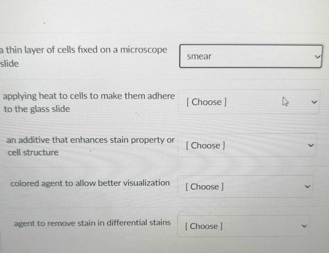 Solved a thin layer of cells fixed on a microscope | Chegg.com