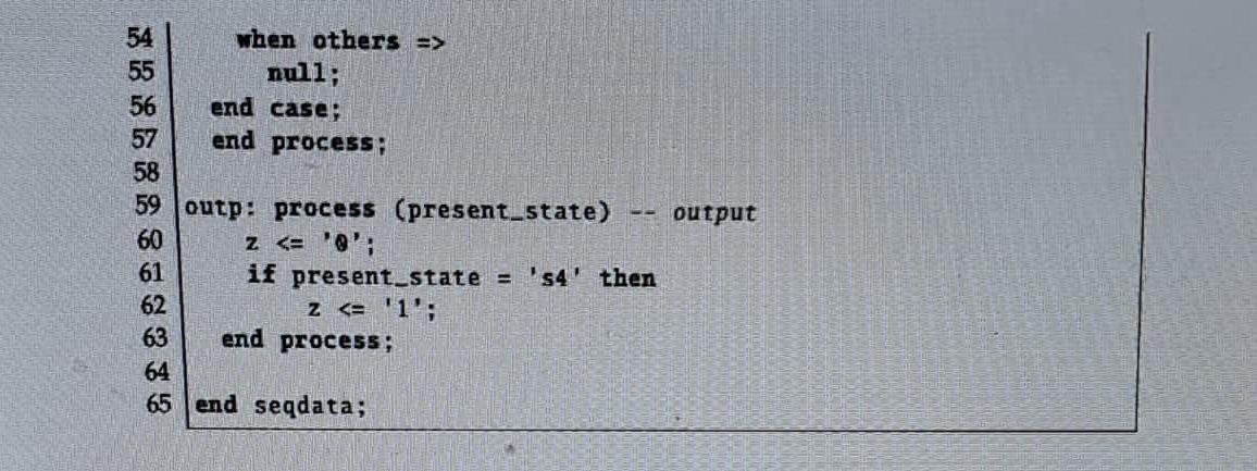 Solved 9P. Exercise 5. Below is a state machine in VHDL | Chegg.com