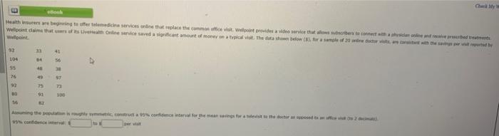 Solved 9t on thnfidelem inervil | Chegg.com