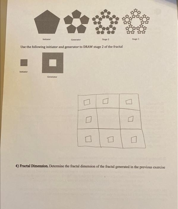 Solved Use the following initiator and generator to DRAW | Chegg.com