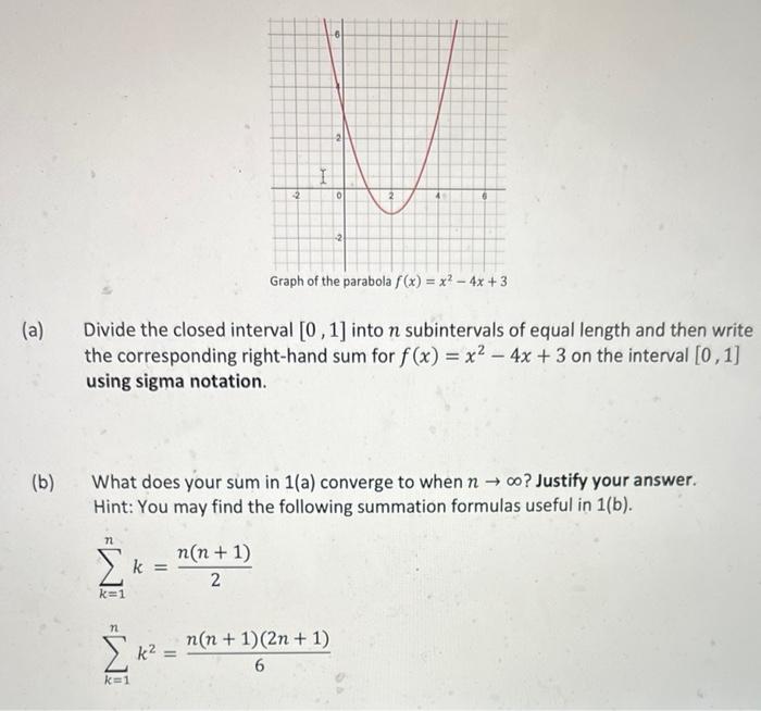 Solved (a) Divide the closed interval [0,1] into n | Chegg.com