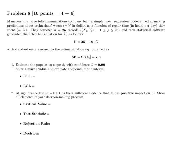 Solved Problem 1: [10 points =6+4] A study was focused on | Chegg.com