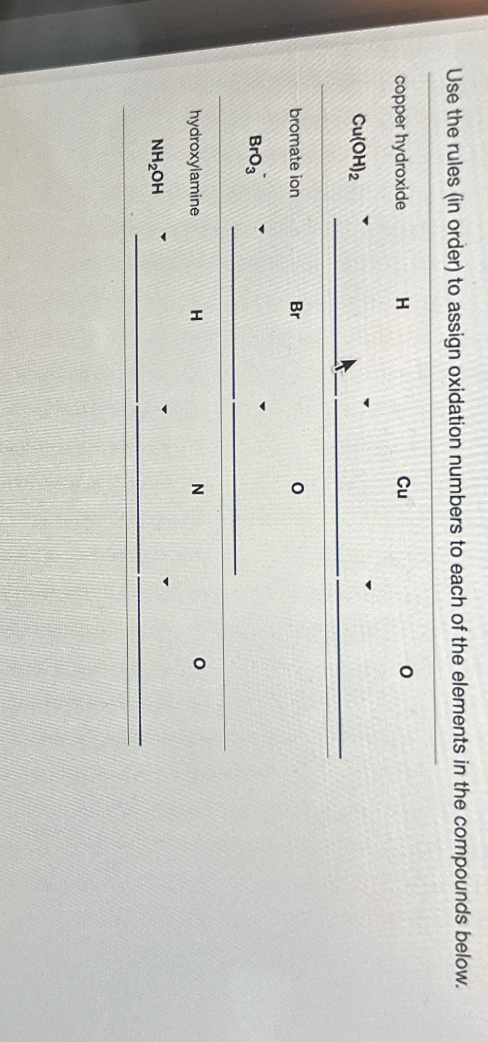 Solved Use the rules (in order) ﻿to assign oxidation numbers | Chegg.com