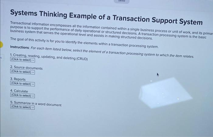 Solved Transactional information encompasses all the | Chegg.com