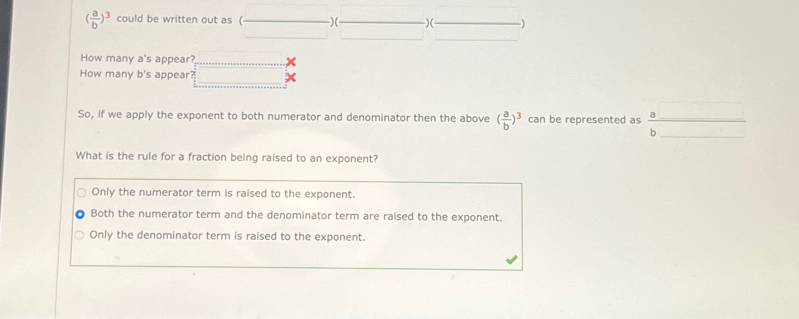 Solved (ab)3 ﻿could be written out as ( x ) How many | Chegg.com