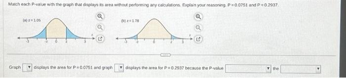 Solved Match each P-value with the graph that displays its | Chegg.com