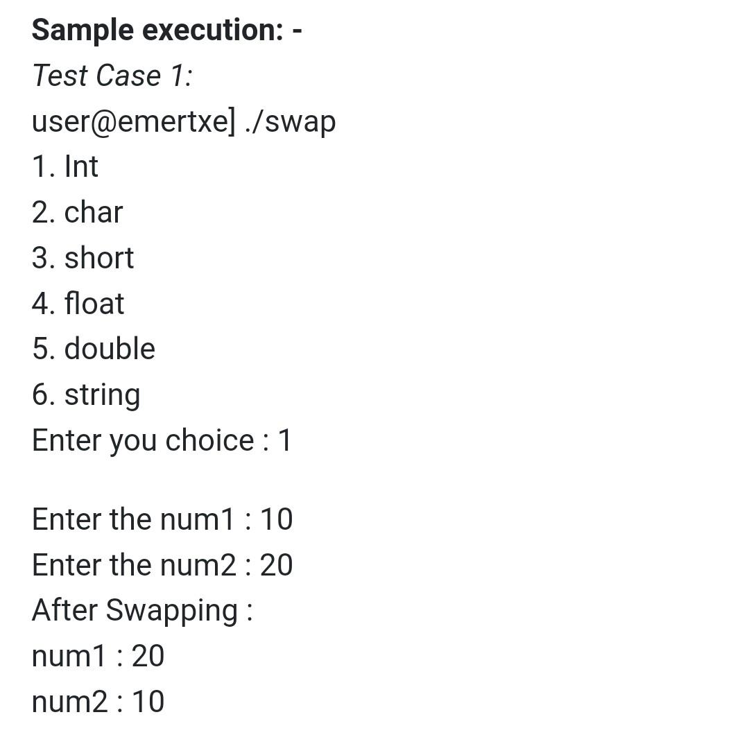 Solved write a program to define a macro swap (t,x,y)that | Chegg.com