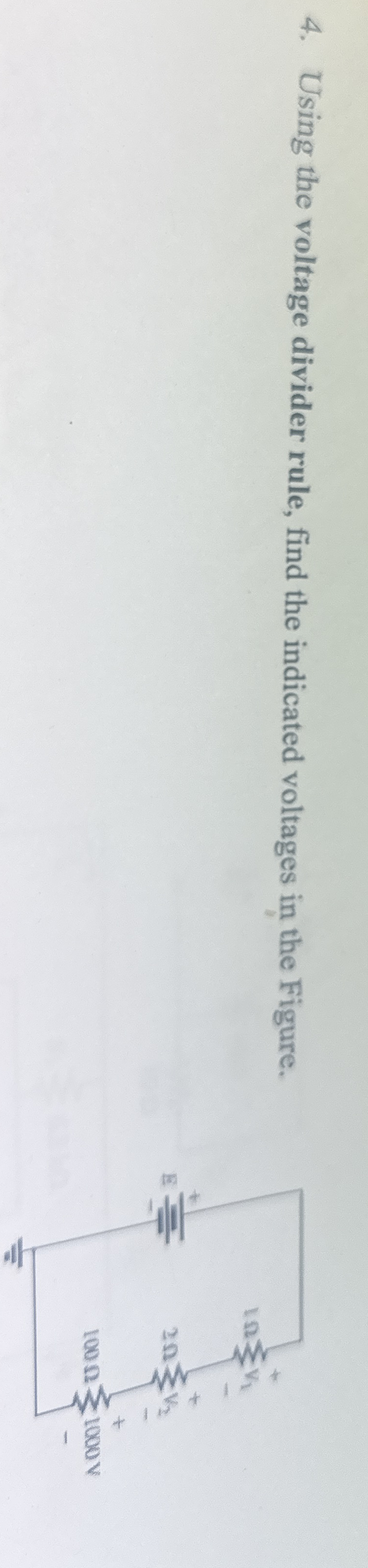 Solved Using the voltage divider rule, find the indicated | Chegg.com
