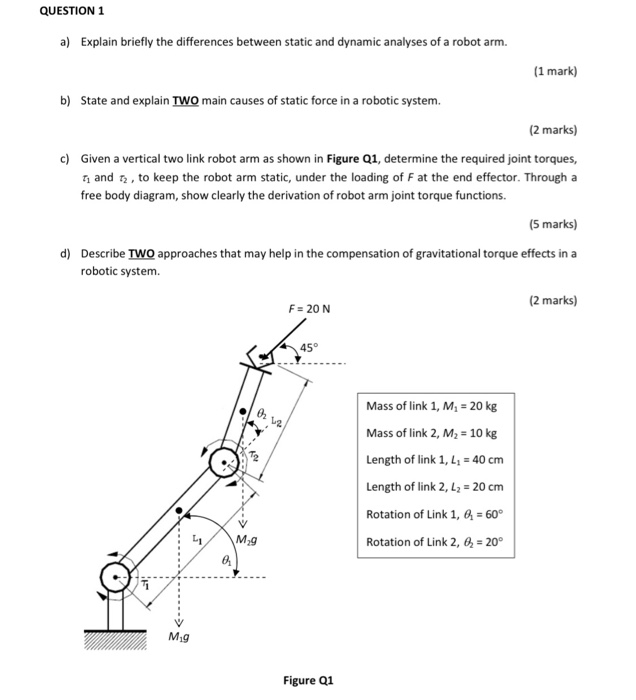 Question 1 A Explain Briefly The Differences Between