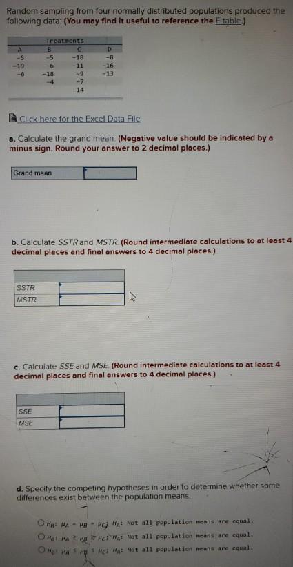 Solved Random sampling from four normally distributed | Chegg.com