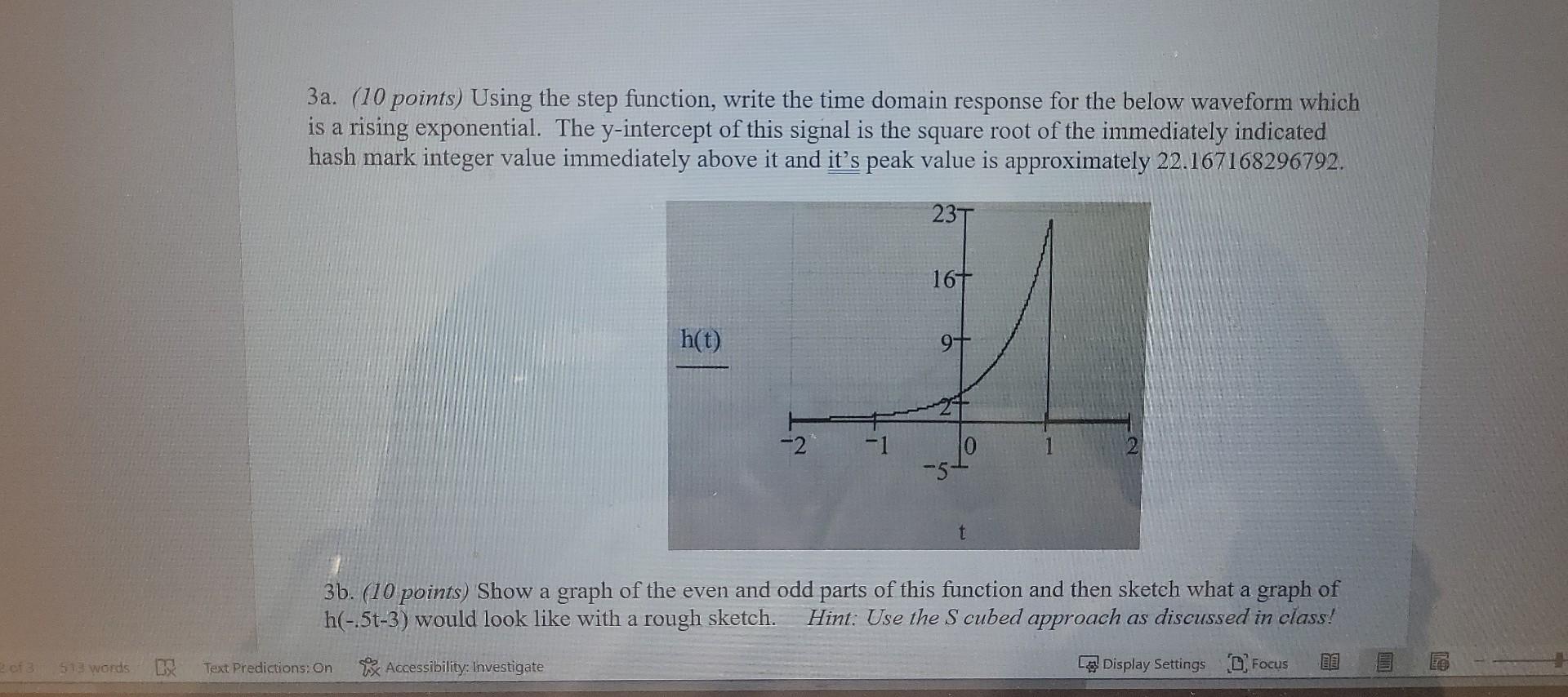 Solved 3a. (10 points) Using the step function, write the | Chegg.com