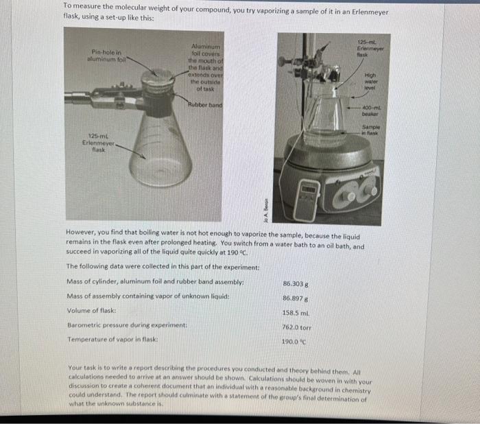 You have a clear liquid substance of unknown formula, | Chegg.com