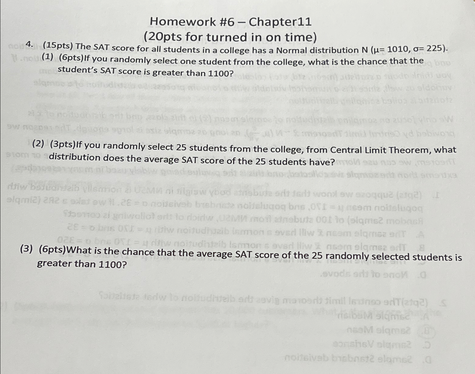 Solved Homework #6 - ﻿Chapter11(20pts for turned in on | Chegg.com
