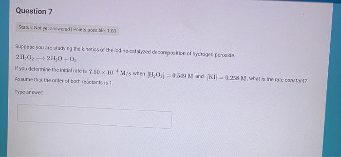 Solved Supposc you are studying the kinetics of the | Chegg.com
