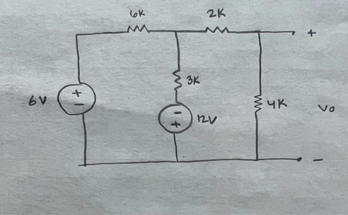 Solved solve for Vo using Thevenin's theorem. please do not | Chegg.com Solved solve for Vo using Thevenin's theorem. please do not | Chegg.com