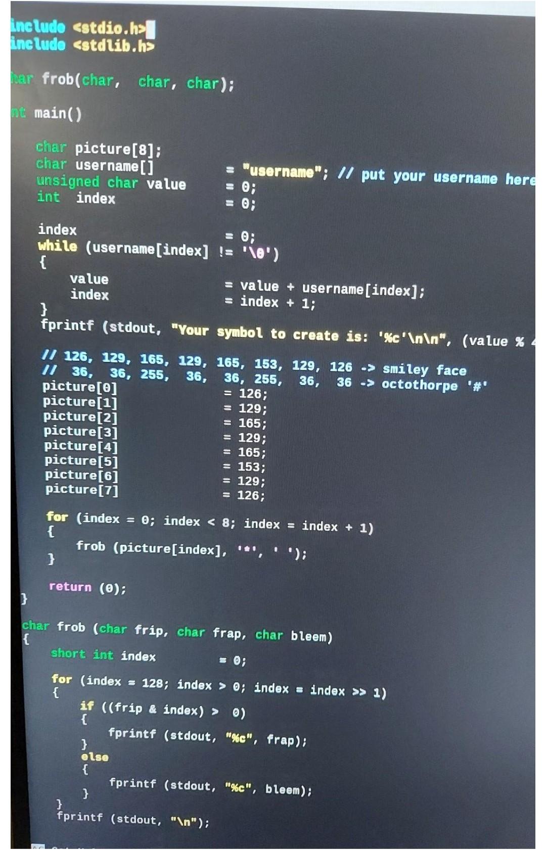 Solved explain the why and how of the code the username gave | Chegg.com