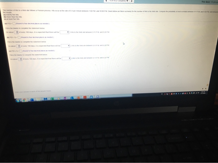 comel The number of his to a wholows a Ponson process | Chegg.com