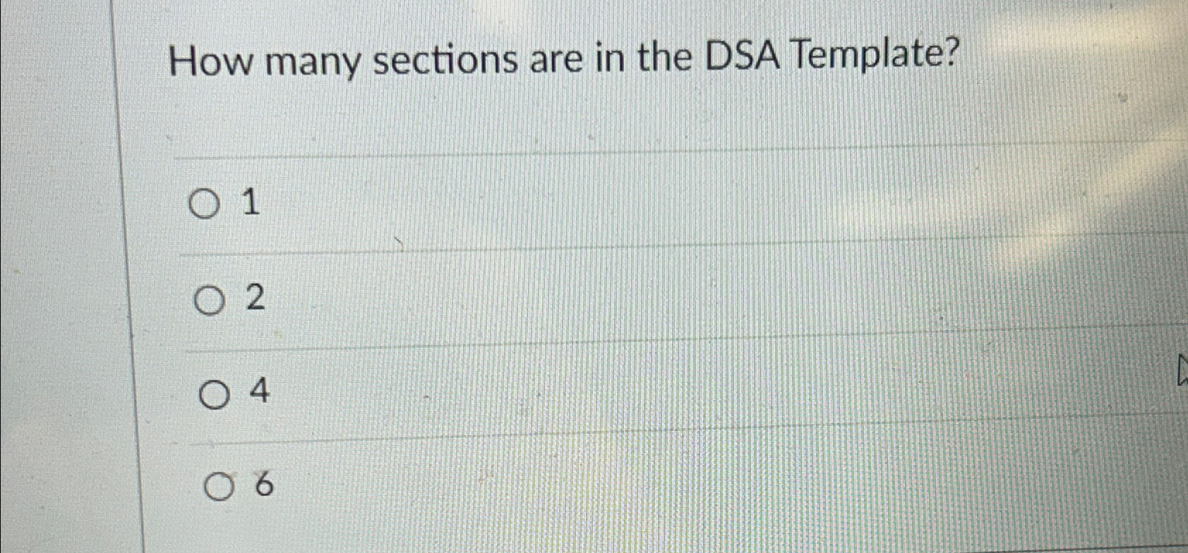Solved How many sections are in the DSA Template?1246 | Chegg.com