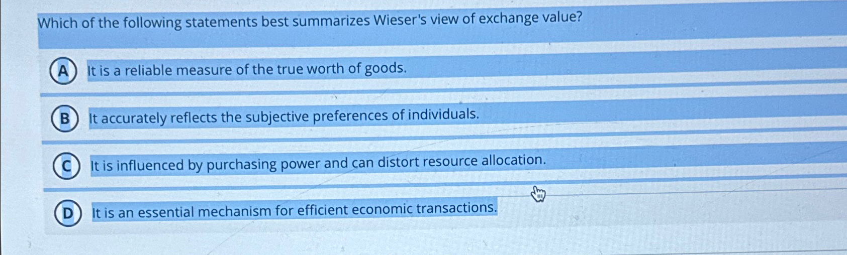 Solved Which of the following statements best summarizes | Chegg.com