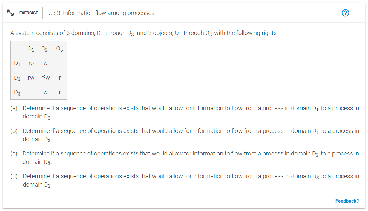 Solved A system consists of 3 ﻿domains, D1 ﻿through D3, ﻿and | Chegg.com