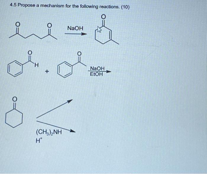 Solved 4.5 Propose a mechanism for the following reactions. | Chegg.com