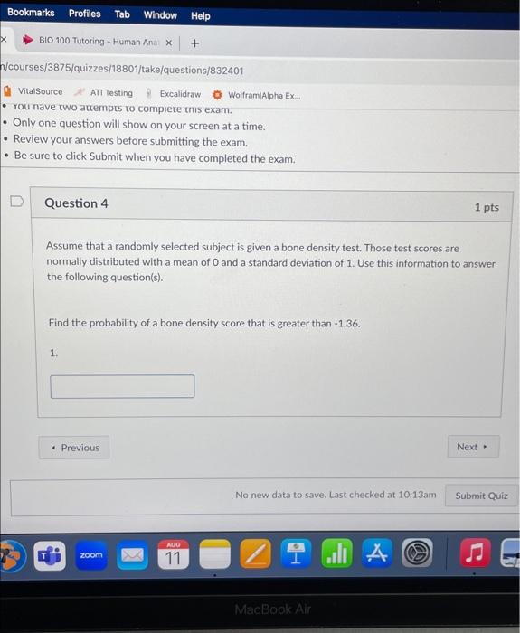 Solved X Bookmarks Profiles Tab Window Help BIO 100 Tutoring | Chegg.com