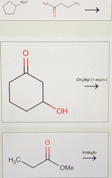 Solved CH3MgI (1 equiv.) | Chegg.com
