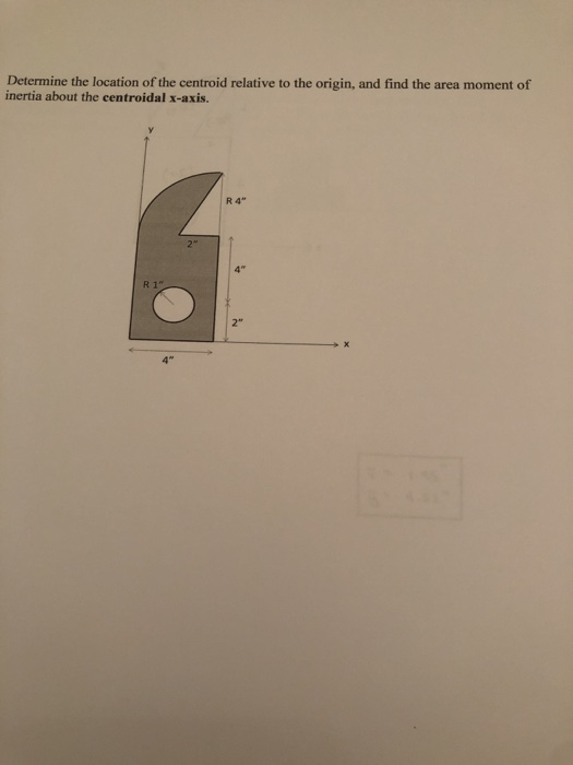 Solved Determine the location of the centroid relative to | Chegg.com