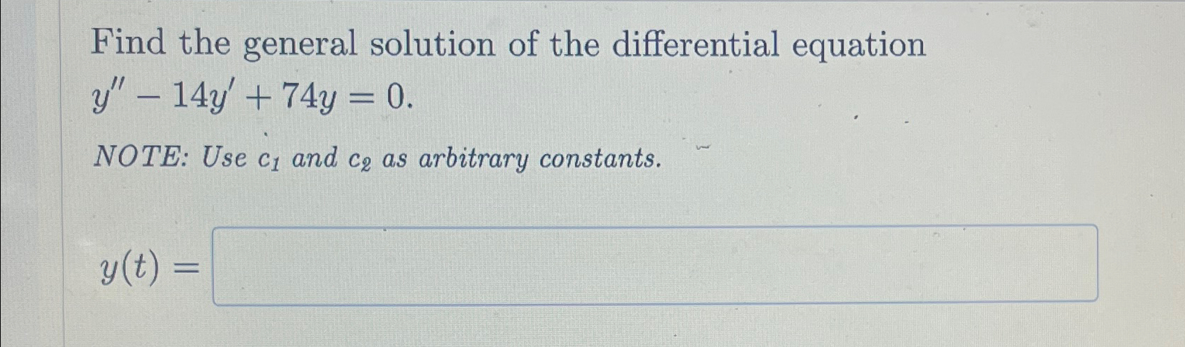 Solved Find the general solution of the differential | Chegg.com