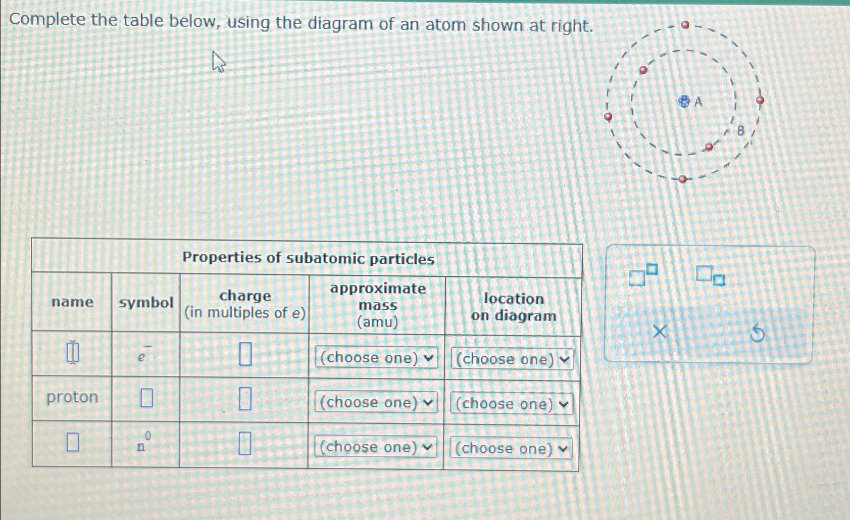 Solved Complete the table below, using the diagram of an | Chegg.com