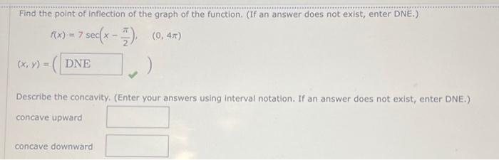 Solved Find the point of inflection of the graph of the | Chegg.com