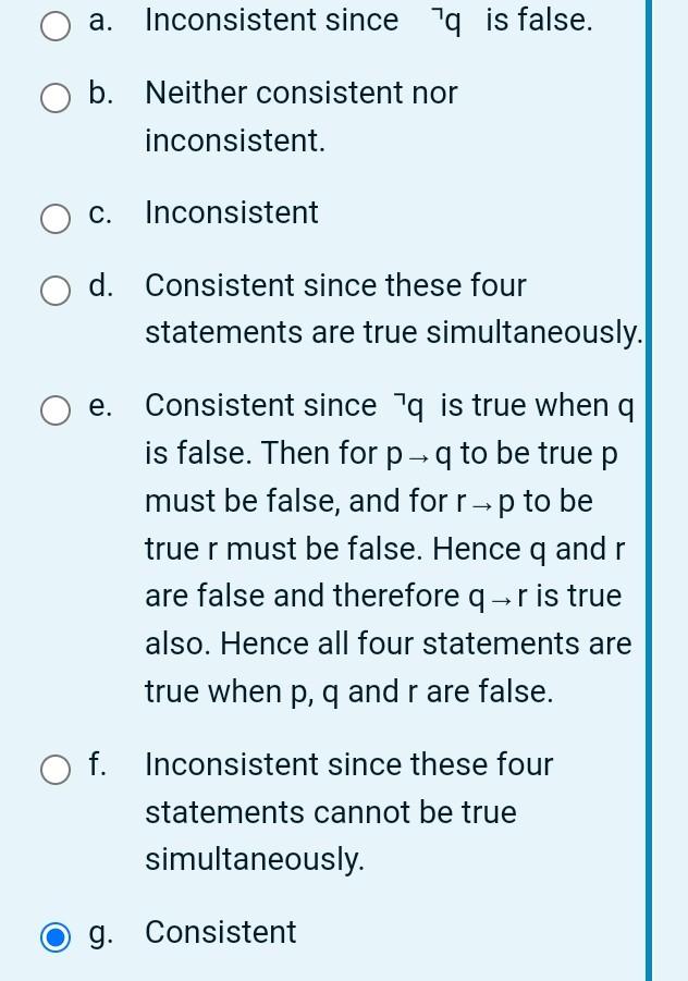 Solved A set of propositions is said to be consistent if all | Chegg.com