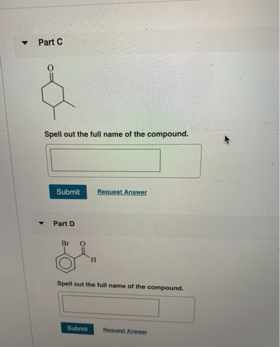 Solved Part A CH3-CH2-C-H Spell out the full name of the | Chegg.com