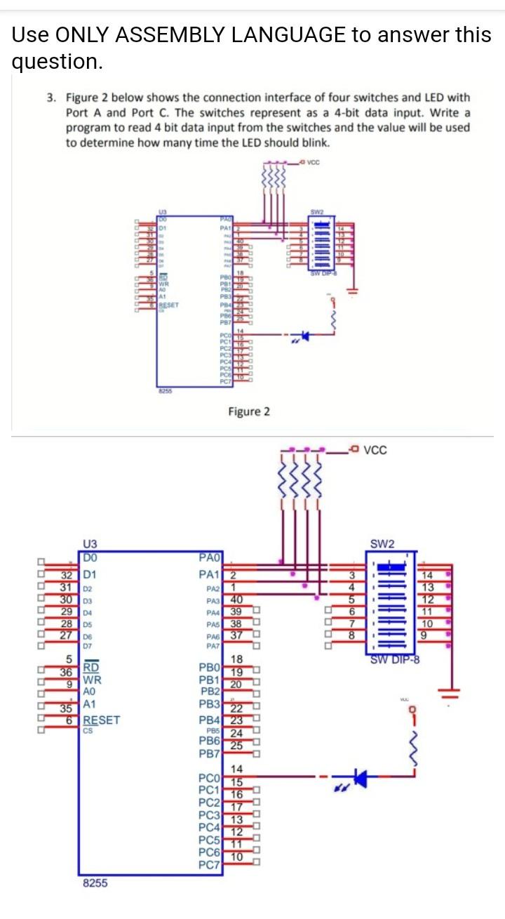 Solved -Please Input and output ports using the 8255 ppi | Chegg.com
