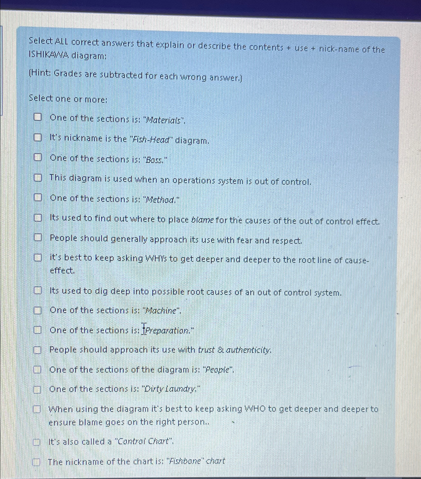Solved Select ALL correct answers that explain or describe | Chegg.com