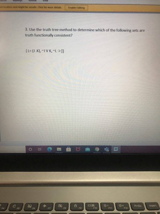 1. Use the truth tree method to determine which of | Chegg.com