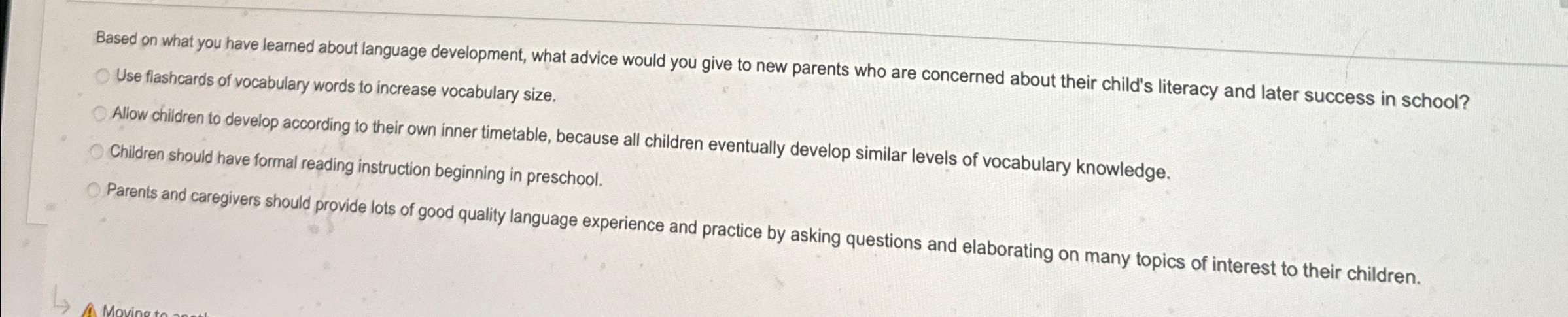 Solved Based on what you have learned about language | Chegg.com