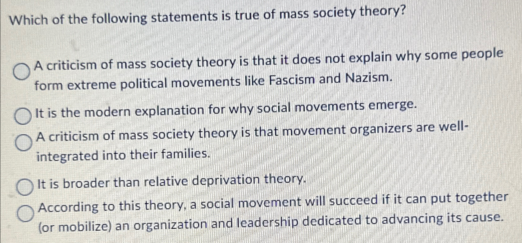 Solved Which of the following statements is true of mass | Chegg.com