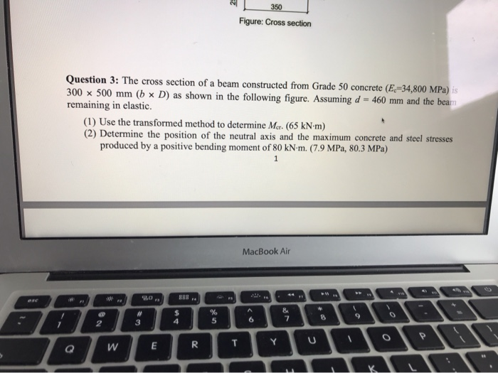 o Question 2: Use the transformed section method to | Chegg.com