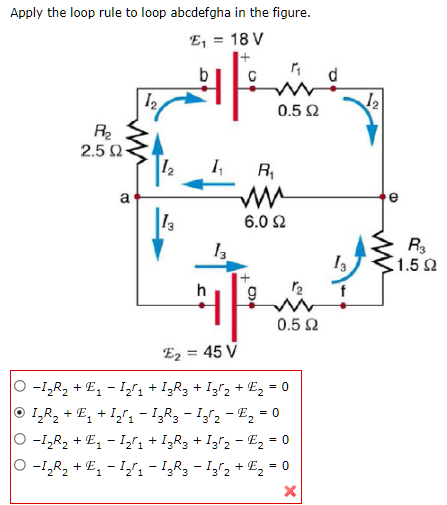Solved Apply the loop rule to loop abcdefgha in the | Chegg.com