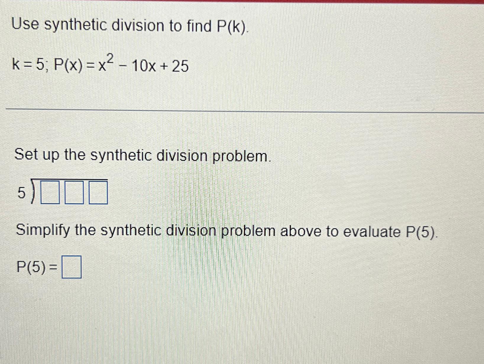 Solved Use synthetic division to find | Chegg.com