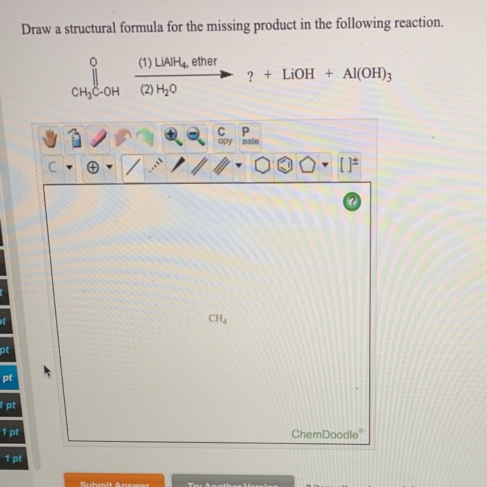 Solved Draw a structural formula for the missing product in | Chegg.com