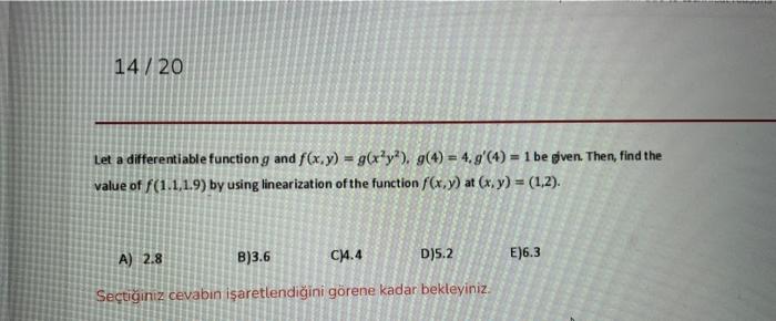 Solved Let a differentiable function g and | Chegg.com