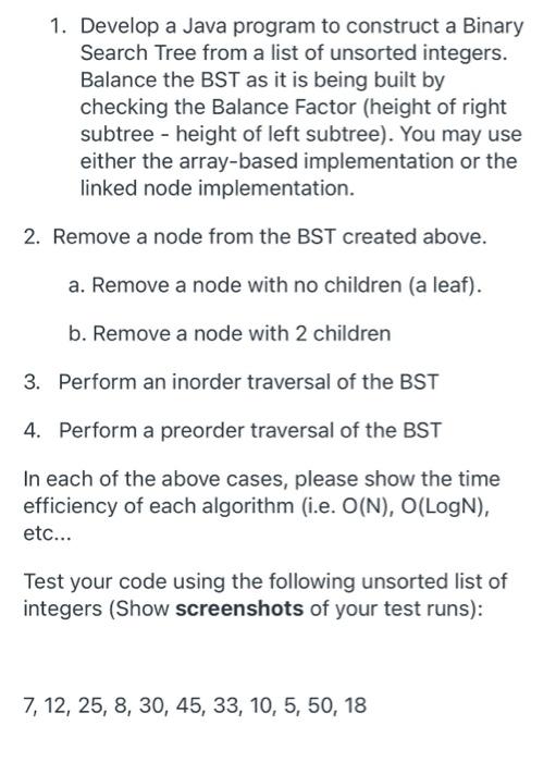 Solved 1. Develop a Java program to construct a Binary | Chegg.com