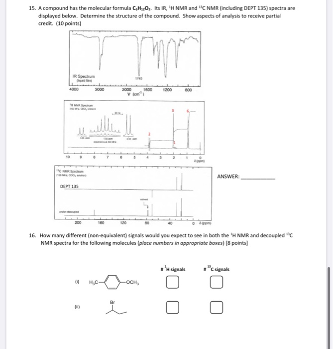 Solved 15. A compound has the molecular formula C5H1202. Its | Chegg.com
