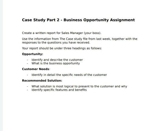 Solved You are creating a report for yoru sales manager to | Chegg.com