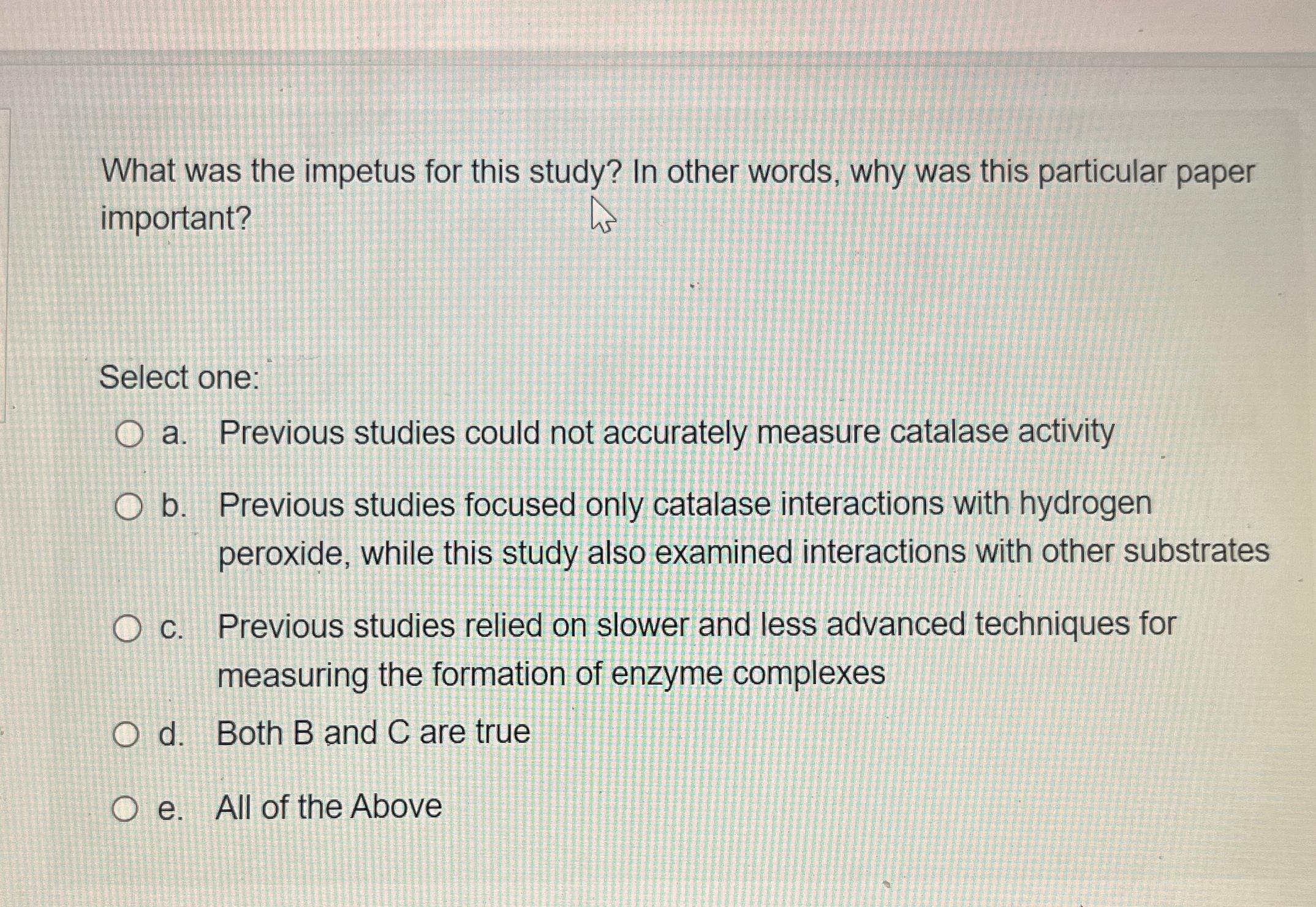 Solved What was the impetus for this study? In other words, | Chegg.com