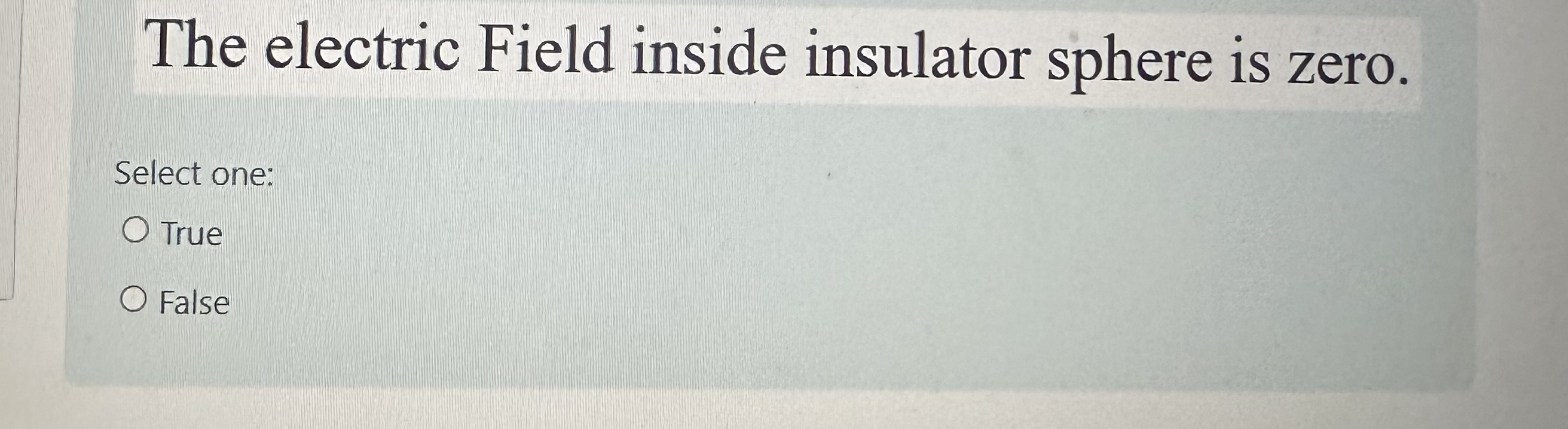 Solved The electric Field inside insulator sphere is | Chegg.com